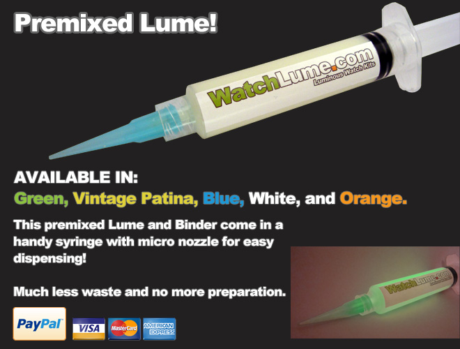 LUMINOUS PAINT FOR WATCH HANDS SYRINGE RELUME KIT PAINT LUMINOUS | eBay